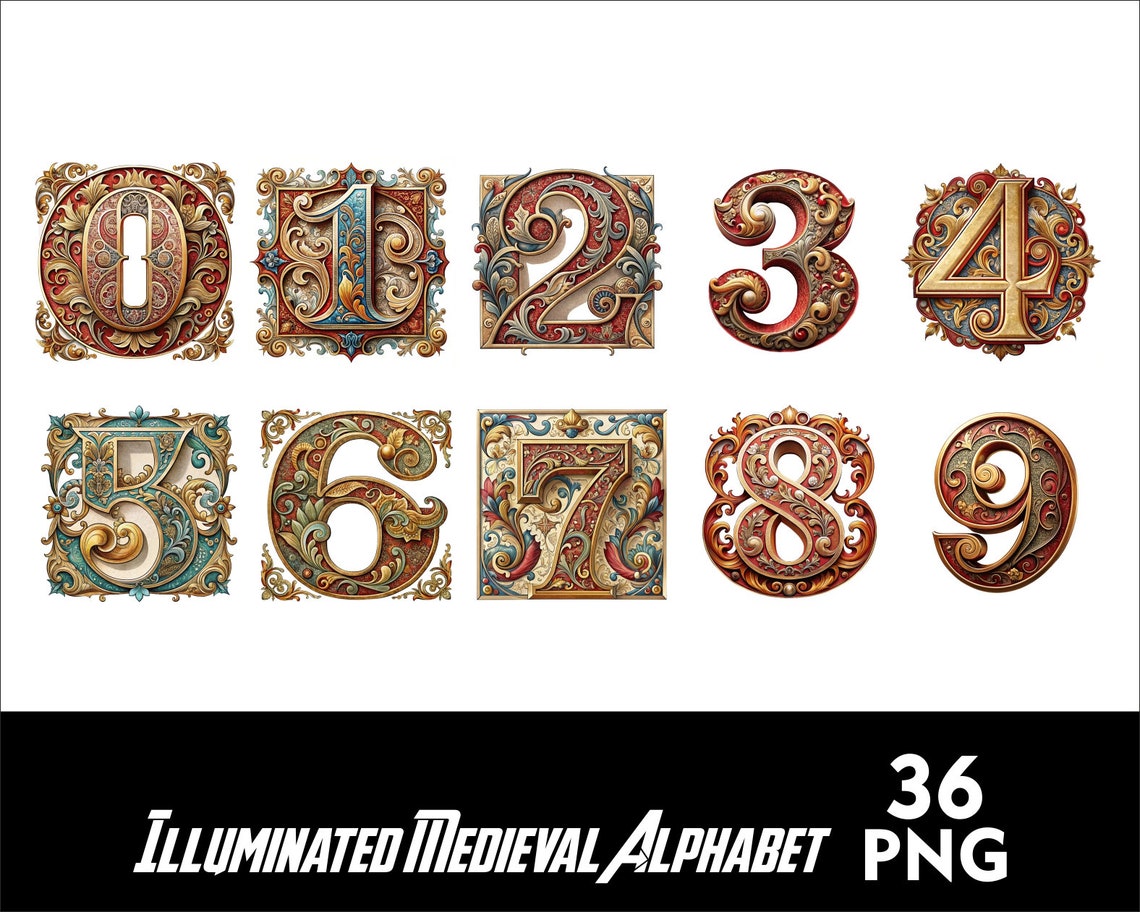 Illuminated Letters Medieval Alphabet PNG Alphabet English Alphabet ...