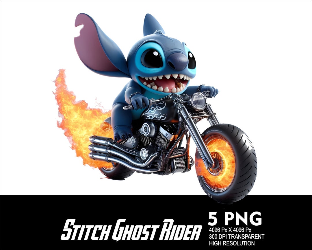 5 PNG Stitch Ghost Rider Splash Transparent PNG File for Sublimation ...