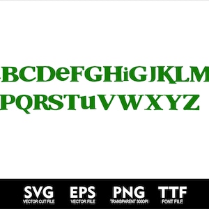 Cartoon Shrek Alphabet Shrek Font and SVG Clipart for Cricut Shrek ...