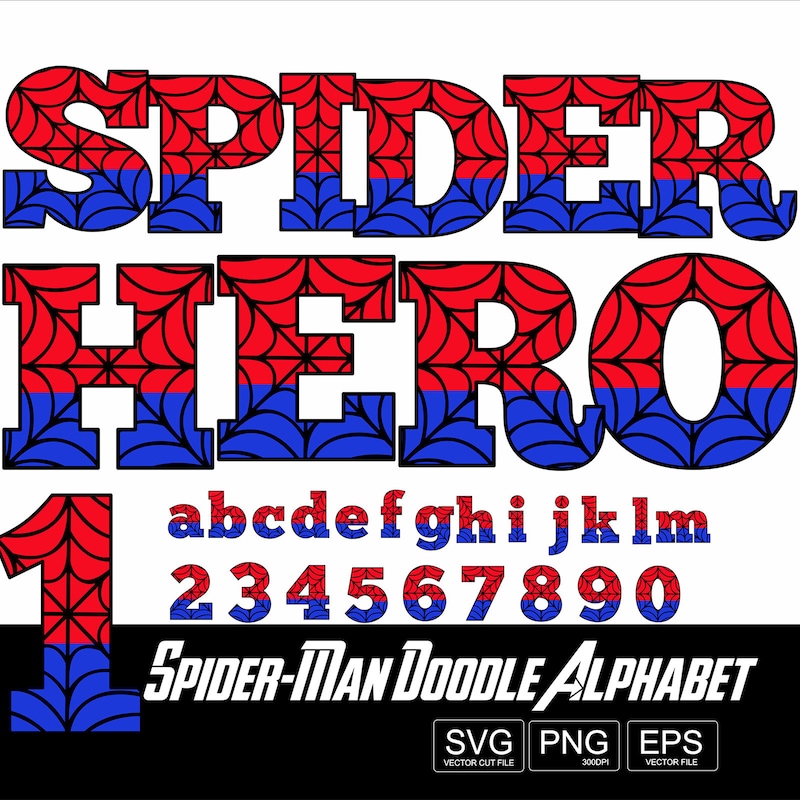 Spiderman Abc Letters - Etsy