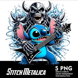 5 PNG Rock N Roll Stitch Splash Transparent PNG File for Sublimation ...
