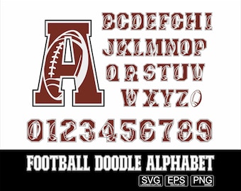 American Football Font PNG SVG Football Letters Alphabet PNG Football ...