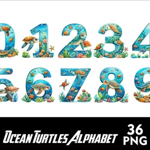 Ocean Turtles Alphabet Animals Alphabet Png Caretta Turtle Letters ...