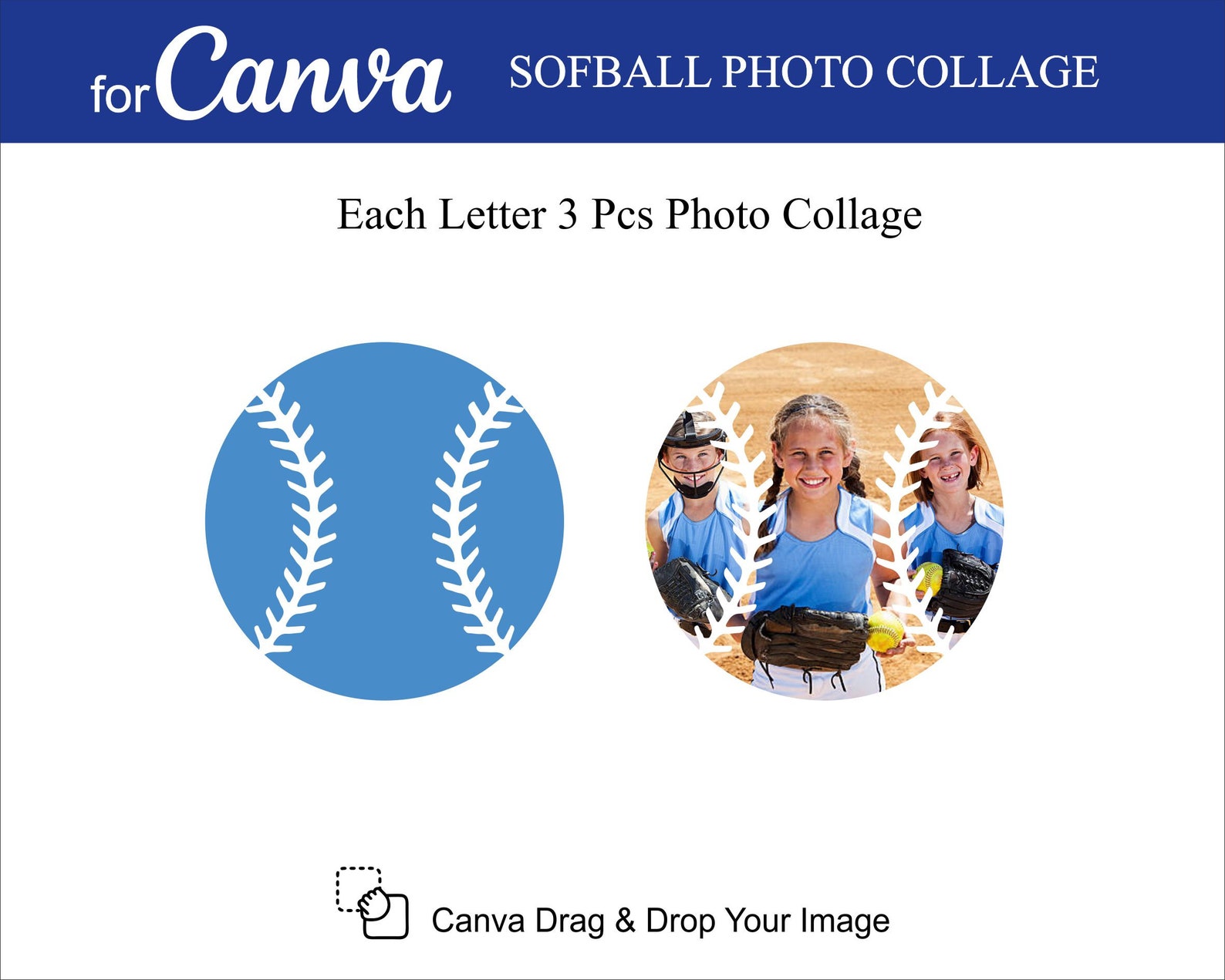 Softball Photo Collage 3 and 35 Pcs Inside Photo Collage Canva Sport ...