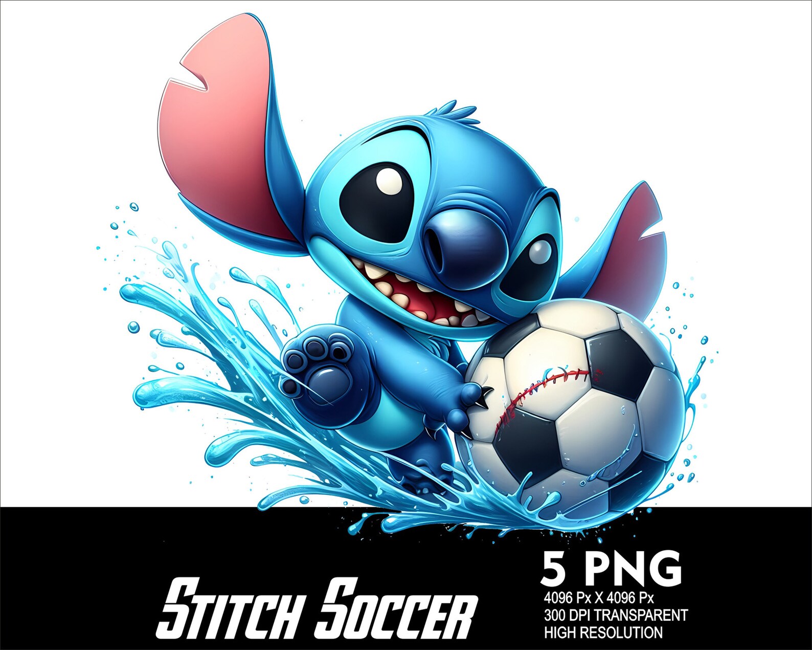 5 PNG Soccer Stitch Splash and Watercolor Transparent PNG File for ...