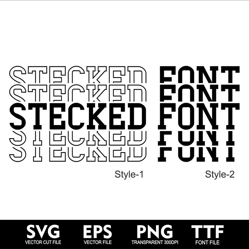 Stacked Font - Etsy