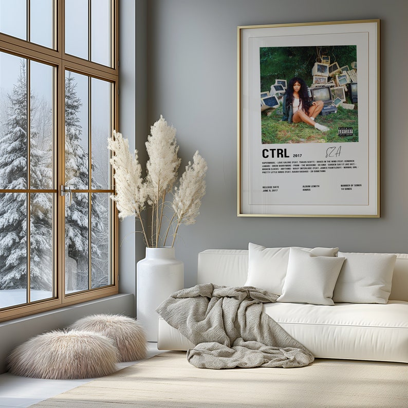 SZA CTRL Album Cover Inspired Poster Printable Album Printables Music ...