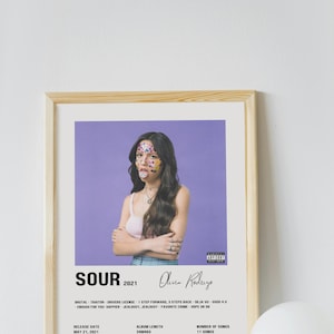 Olivia Rodrigo SOUR Album Cover Inspired Poster Printable - Album ...