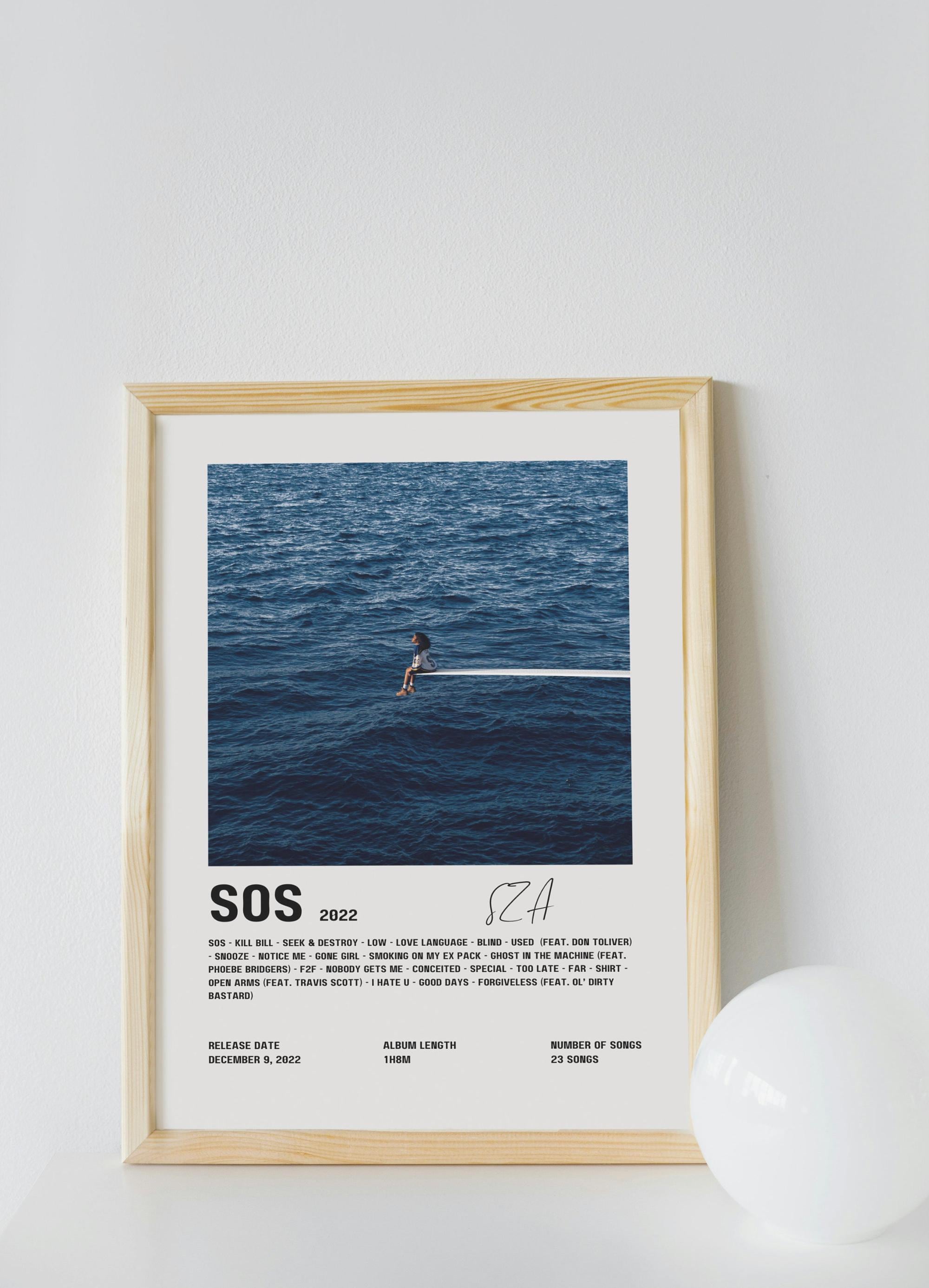 SZA SOS Album Cover Inspired Poster Printable Album Printables Music ...
