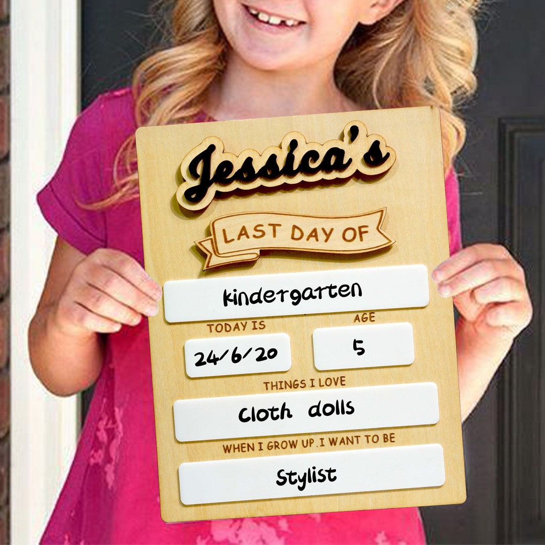Personalized Back to School Sign, First Day of School Sign ...