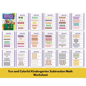 Math Worksheet for Kindergarten Template Workbook Printable Activities ...