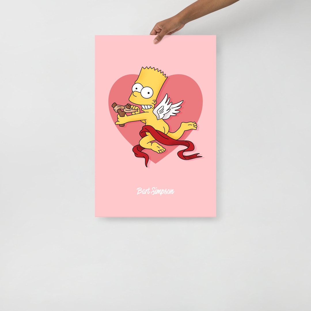 Bart Simpson Cupid - the Simpsons Poster - Etsy