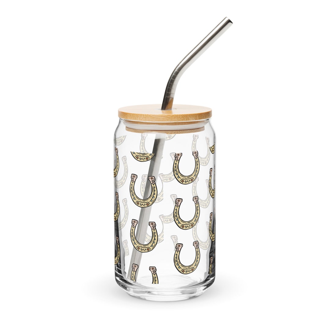 Lucky Horseshoe Glass - Cowgirl Cocktails - Cowboy Happy Hour - Can ...