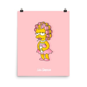 The Simpsons - Lisa Simpson - Pink Poster - Etsy