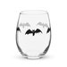 Bat Wine Glass - Halloween Wine Glass - Spooky Season Stemless Wine ...