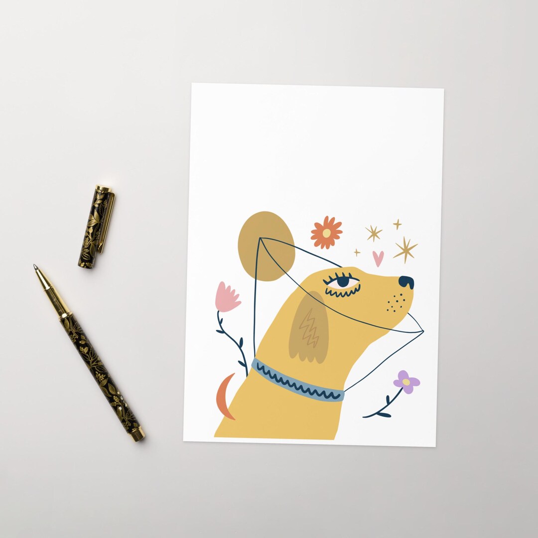 Get Well Soon Card Feel Better Card Sick Card Sick as a Dog Greeting ...