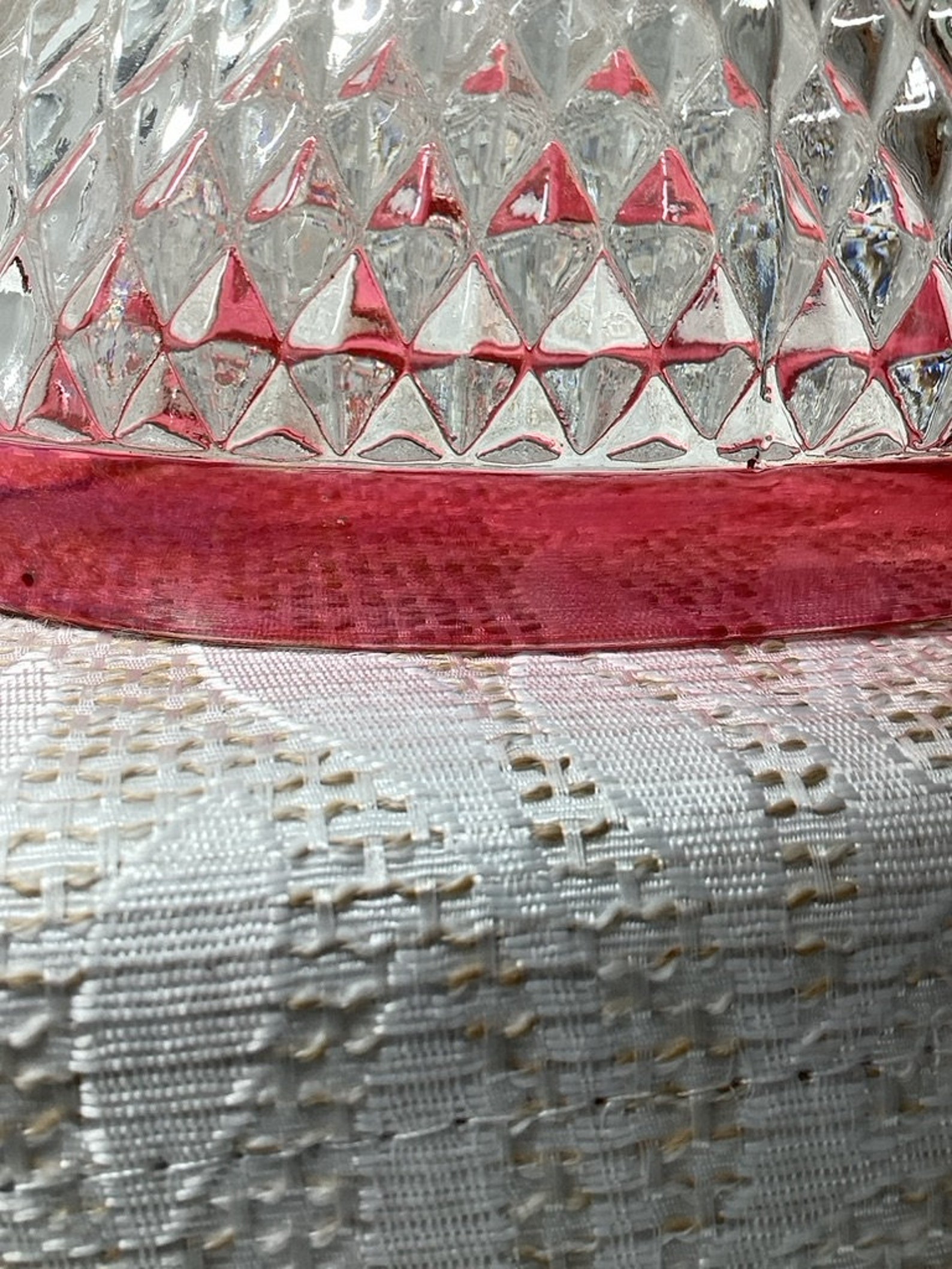 Vintage Indiana Glass Butter Dish. Ruby Red Diamond Cut Butter Dish. - Etsy