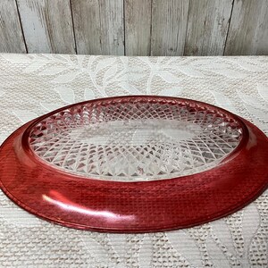 Vintage Indiana Glass Butter Dish. Ruby Red Diamond Cut Butter Dish. - Etsy