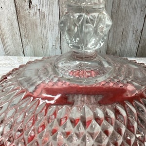 Vintage Indiana Glass Butter Dish. Ruby Red Diamond Cut Butter Dish. - Etsy