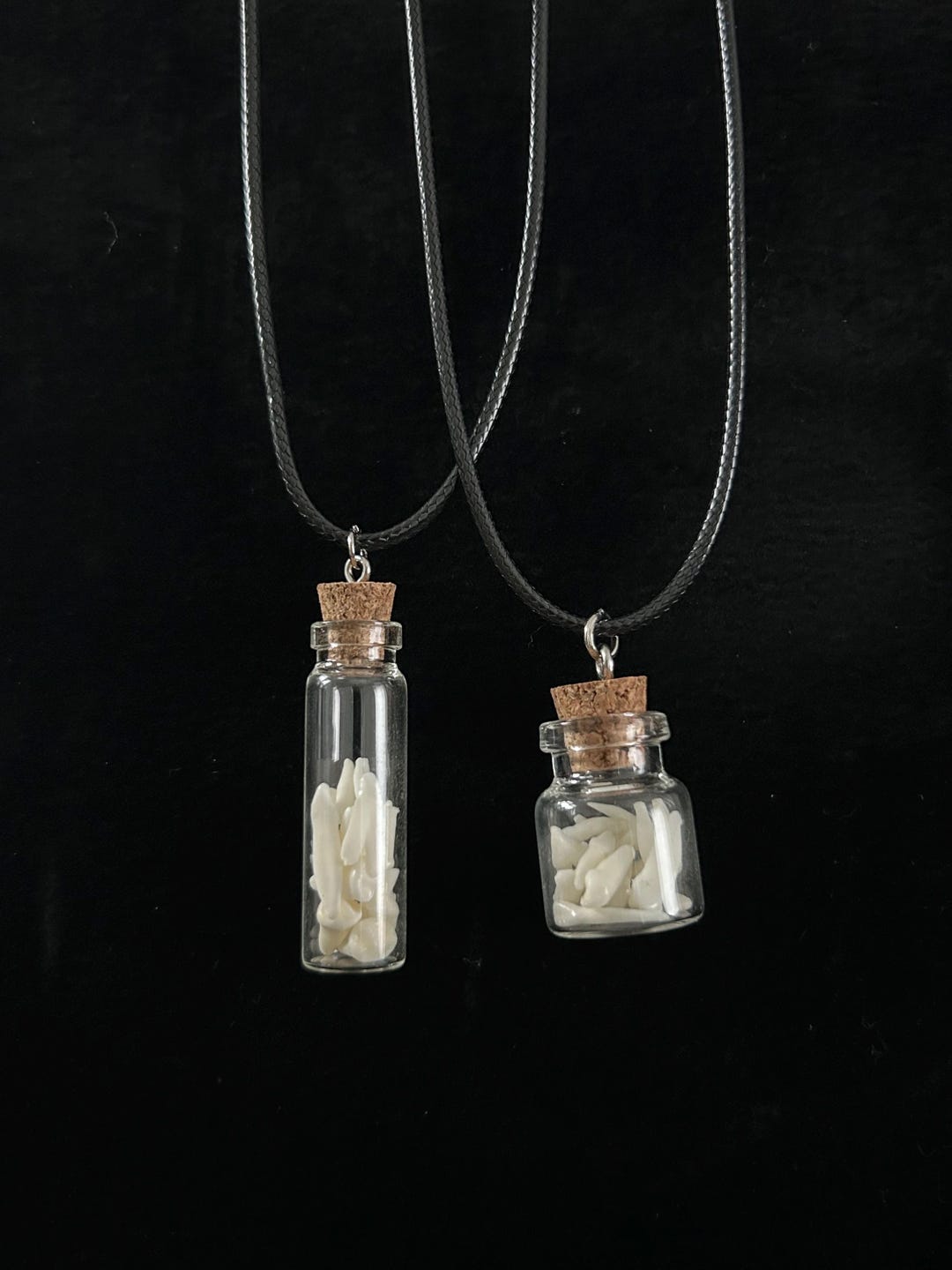 Animal Teeth Necklace, Jar of Teeth, Jar of Animal Teeth Pendant ...