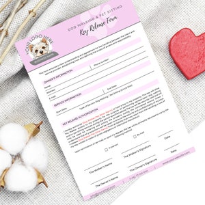 Key Release Form for Dog Walking, Pet Sitting, Dog Grooming, Training ...