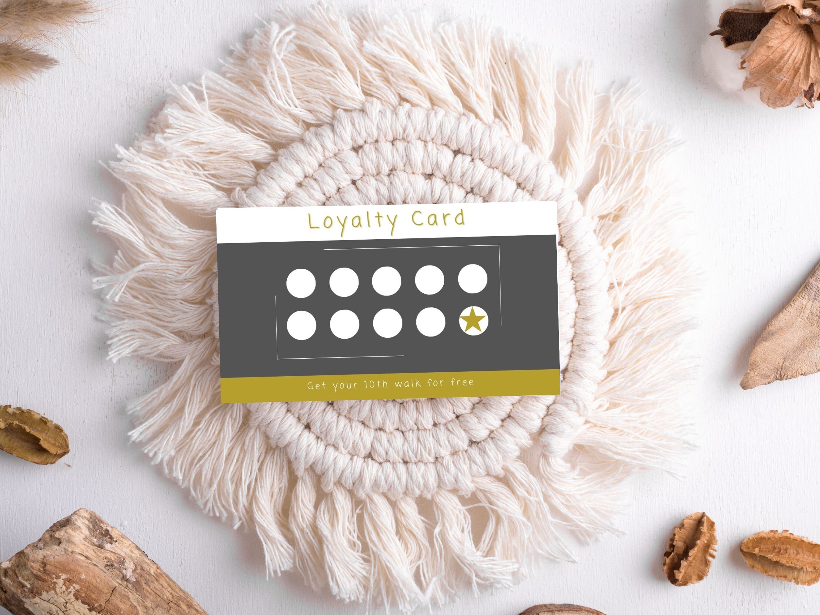Modern Charcoal Grey Loyalty Card for Pet Business, Dog Sitting, Dog ...