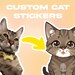 Custom Cat Stickers Printable Stickers Cute Cat Stickers Cat Laptop ...