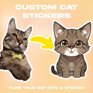Custom Cat Stickers Printable Stickers Cute Cat Stickers Cat Laptop ...