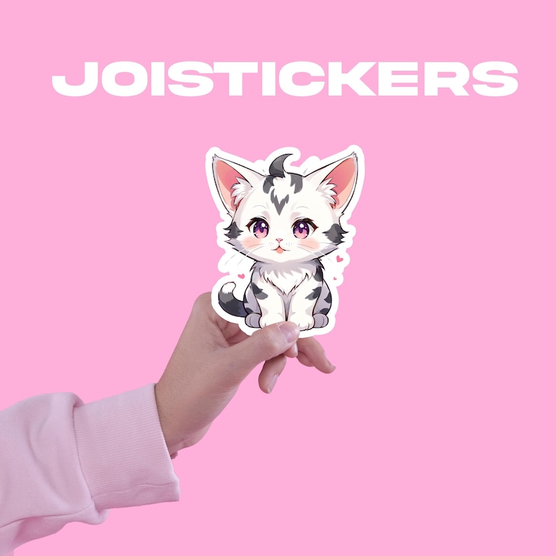 Printable Cat Stickers Printable Stickers Cute Cat Stickers Cat Laptop ...