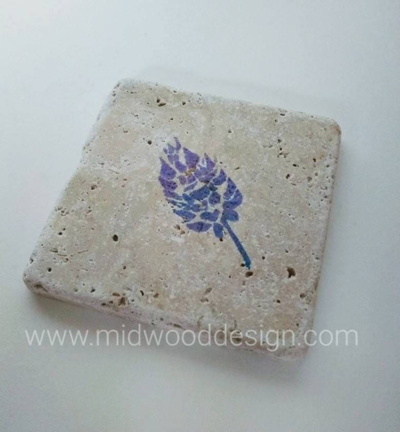 Texas Bluebonnet Pride Stone Tile Travertine Coasters Set of 4 - Etsy