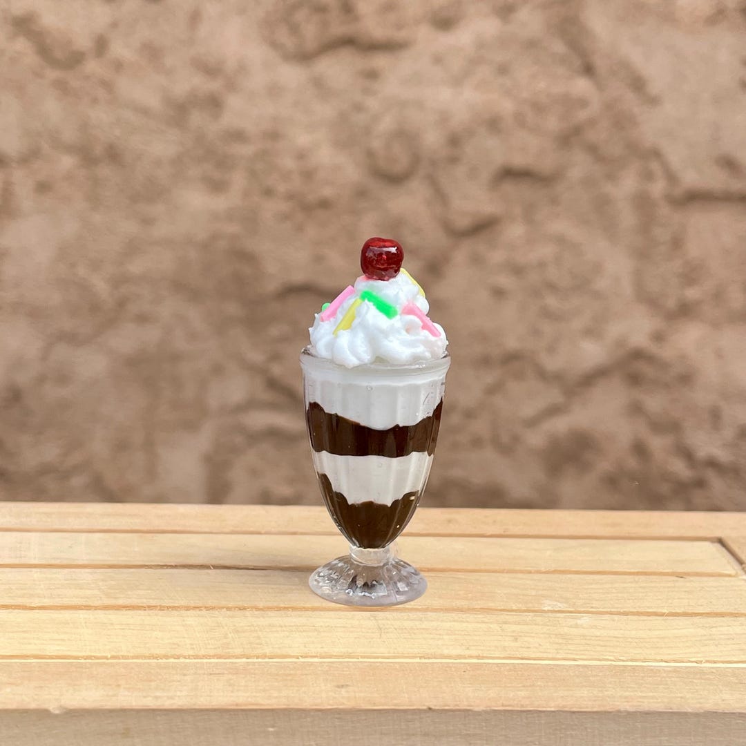 1/3 Scale Chocolate Ice Cream Sundae 18-inch Doll Realistic Miniature ...