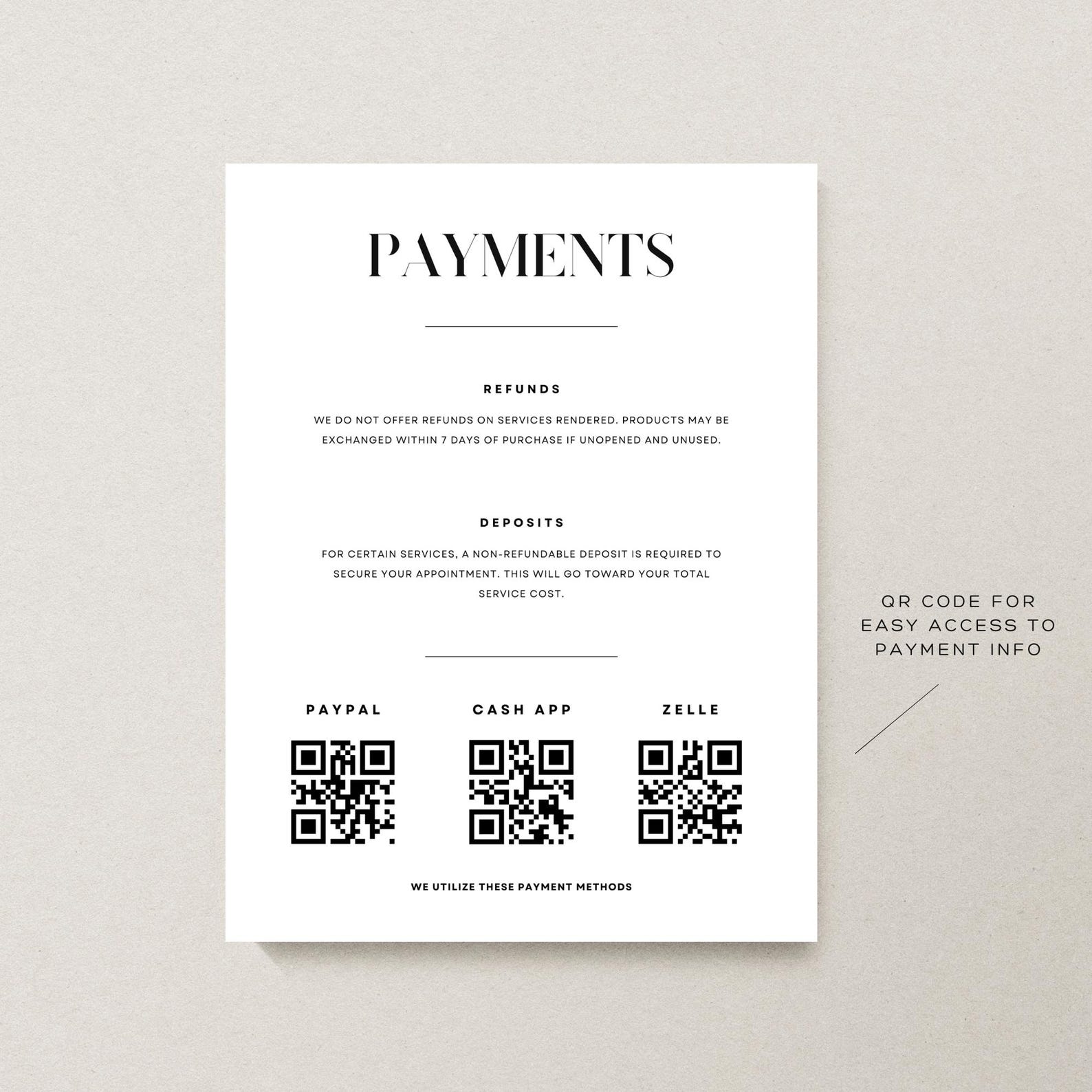 Salon Policy Template | Editable Canva Template | Salon Rules ...