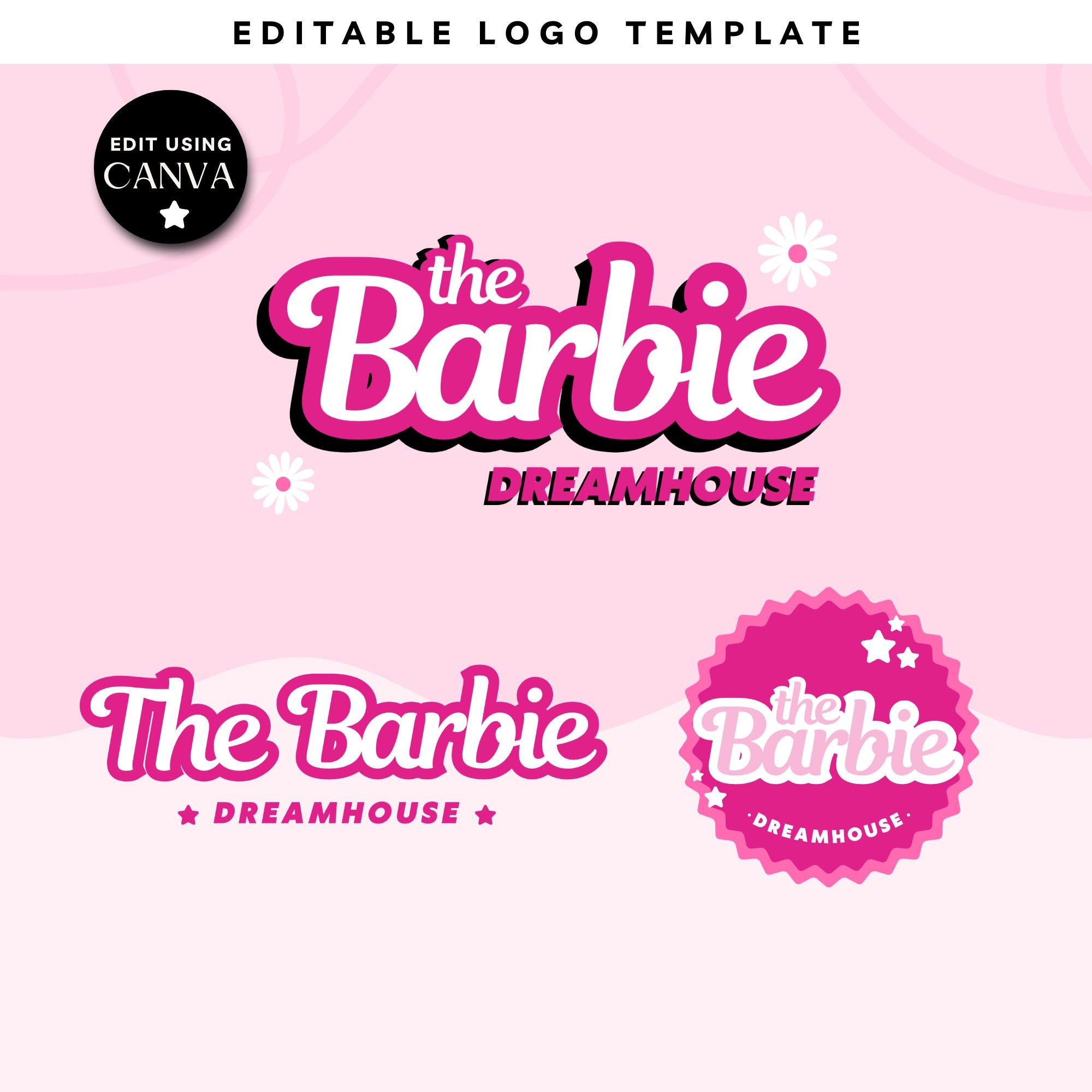 Canva Logo Template | Dreamhouse | Pink Branding | Bold Feminine ...
