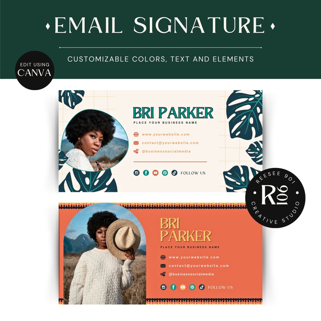 Canva Email Signature Template | Tropic Citrus | Email Signature ...