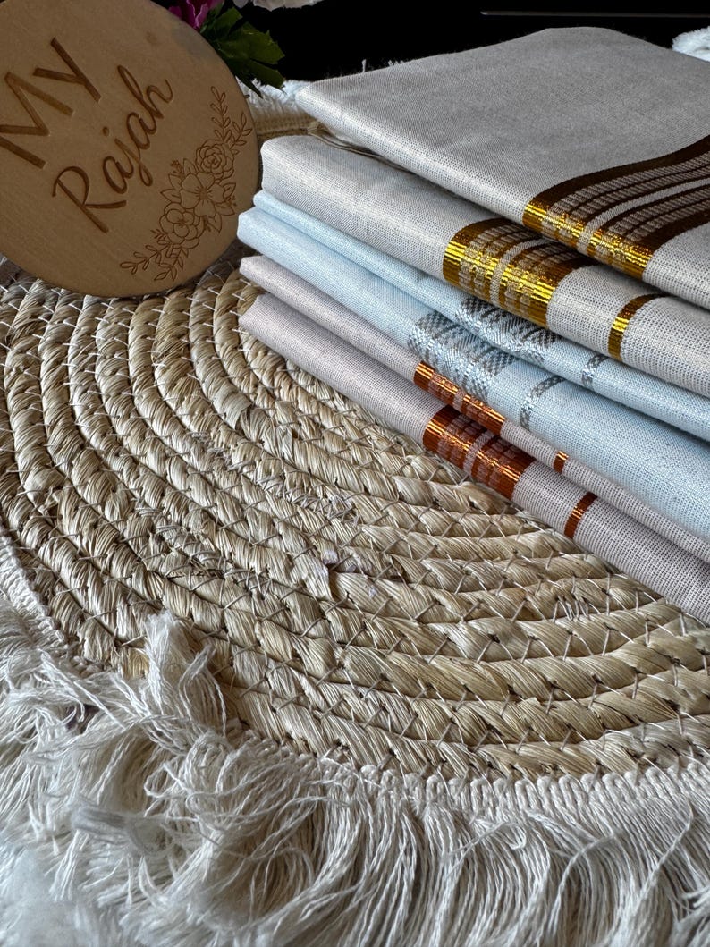 Elegant Tissue Veshti Dhoti – Zari Border, Traditional Indian Menswear ...