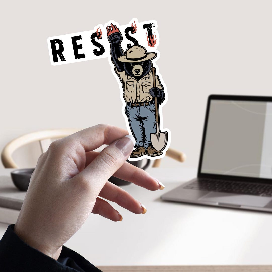 Resist Bear Sticker, Smokey the Bear Resist Sticker, FDT Resist Sticker ...
