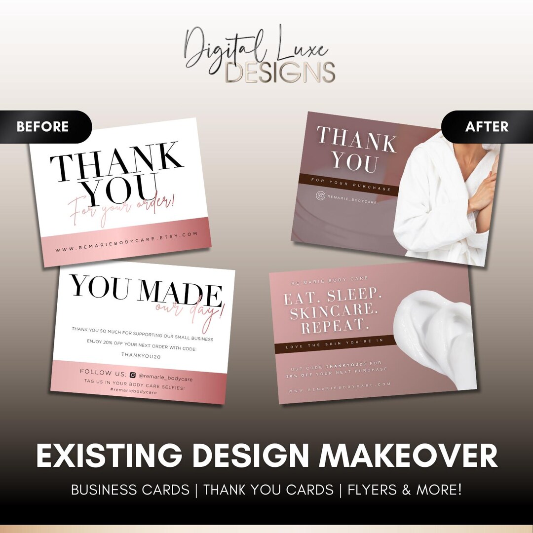 EXISTING DESIGN MAKEOVER Revamp Flyers, Invitations, Thank You Cards ...