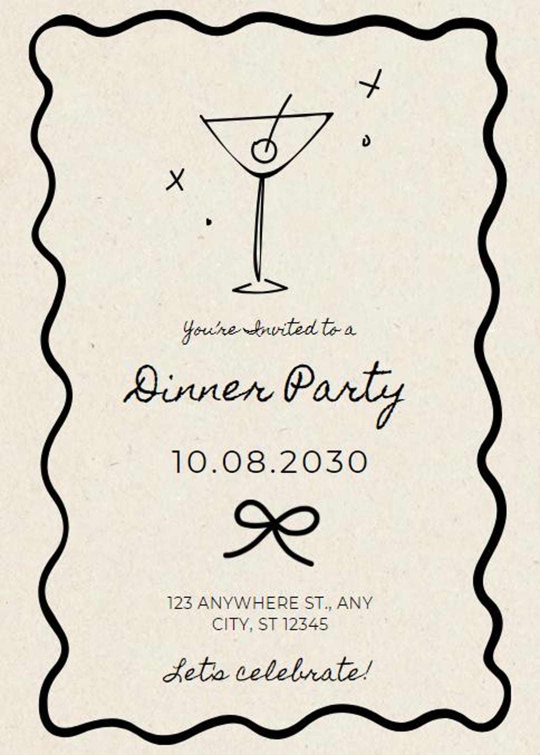 Cute Dinner Party Invitation - Etsy