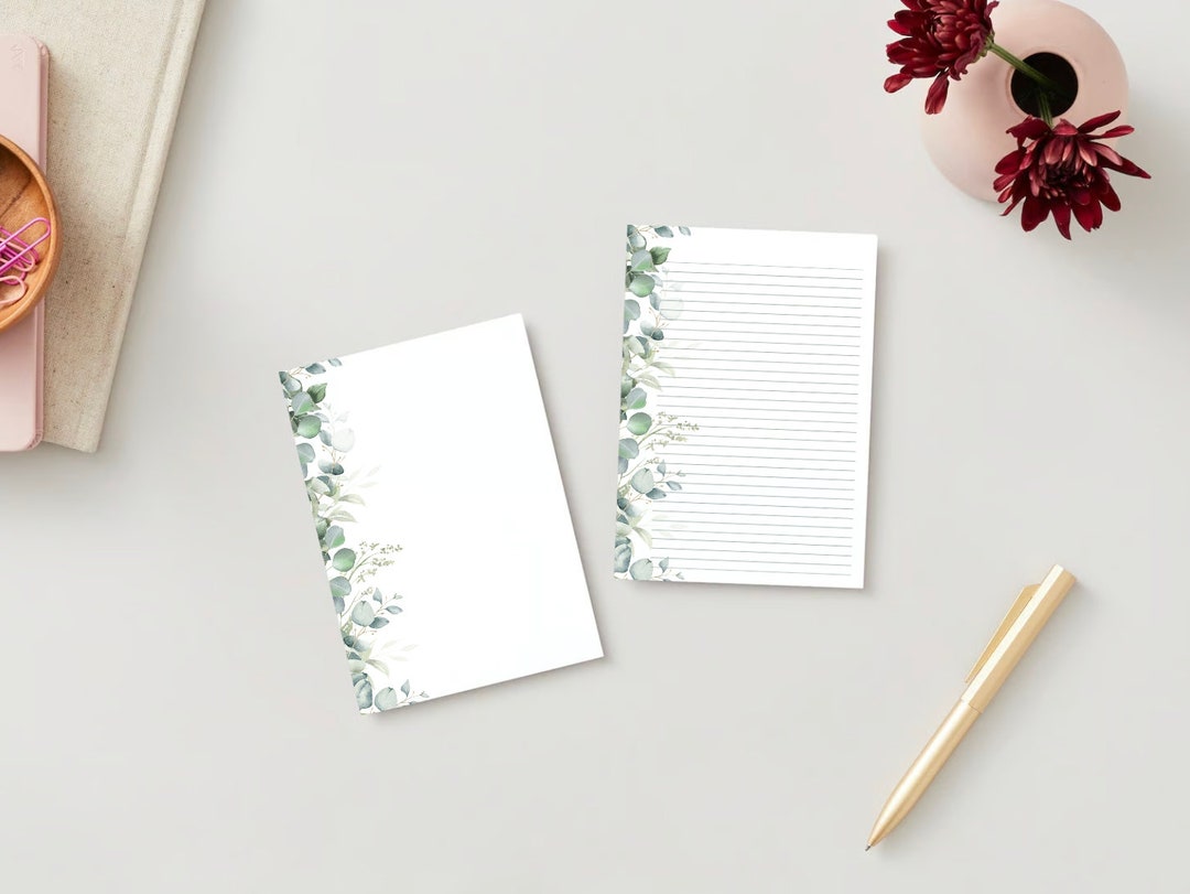 Eucalyptus Leaves Vertical Border - Printable Stationery/stationery/8 ...