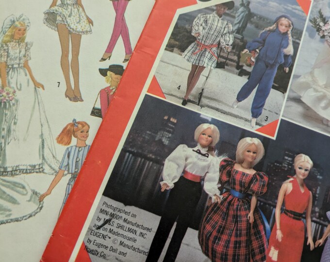 2 Simplicity Barbie Patterns From the 1980s UNCUT - Etsy