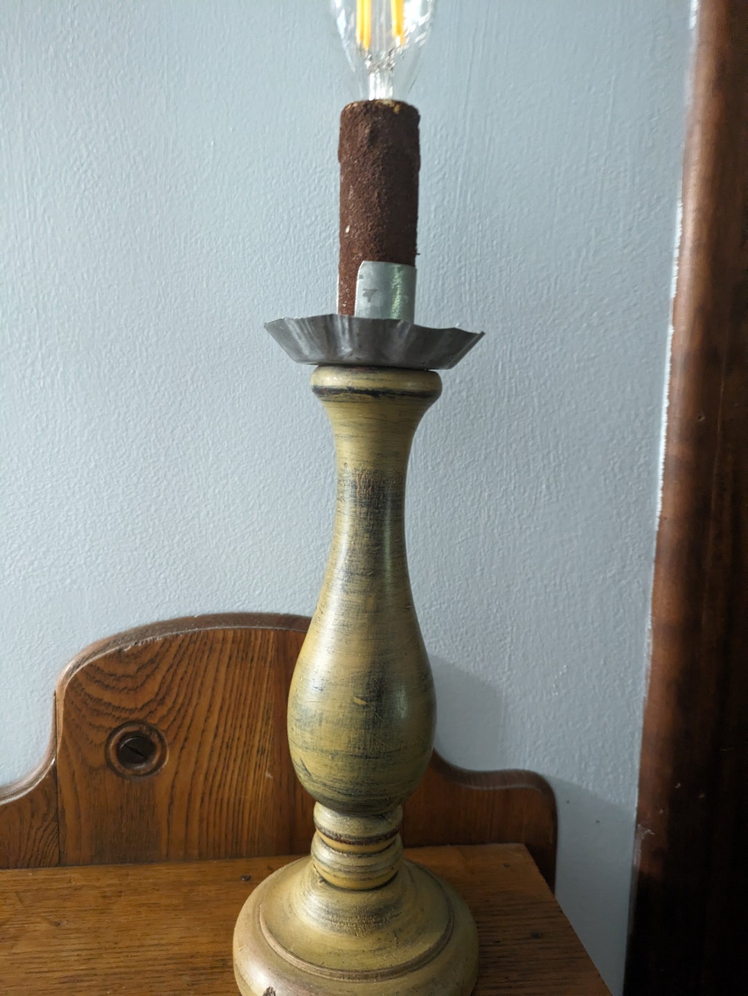 Primitive Style Faux Candle Electric Lamp - Etsy