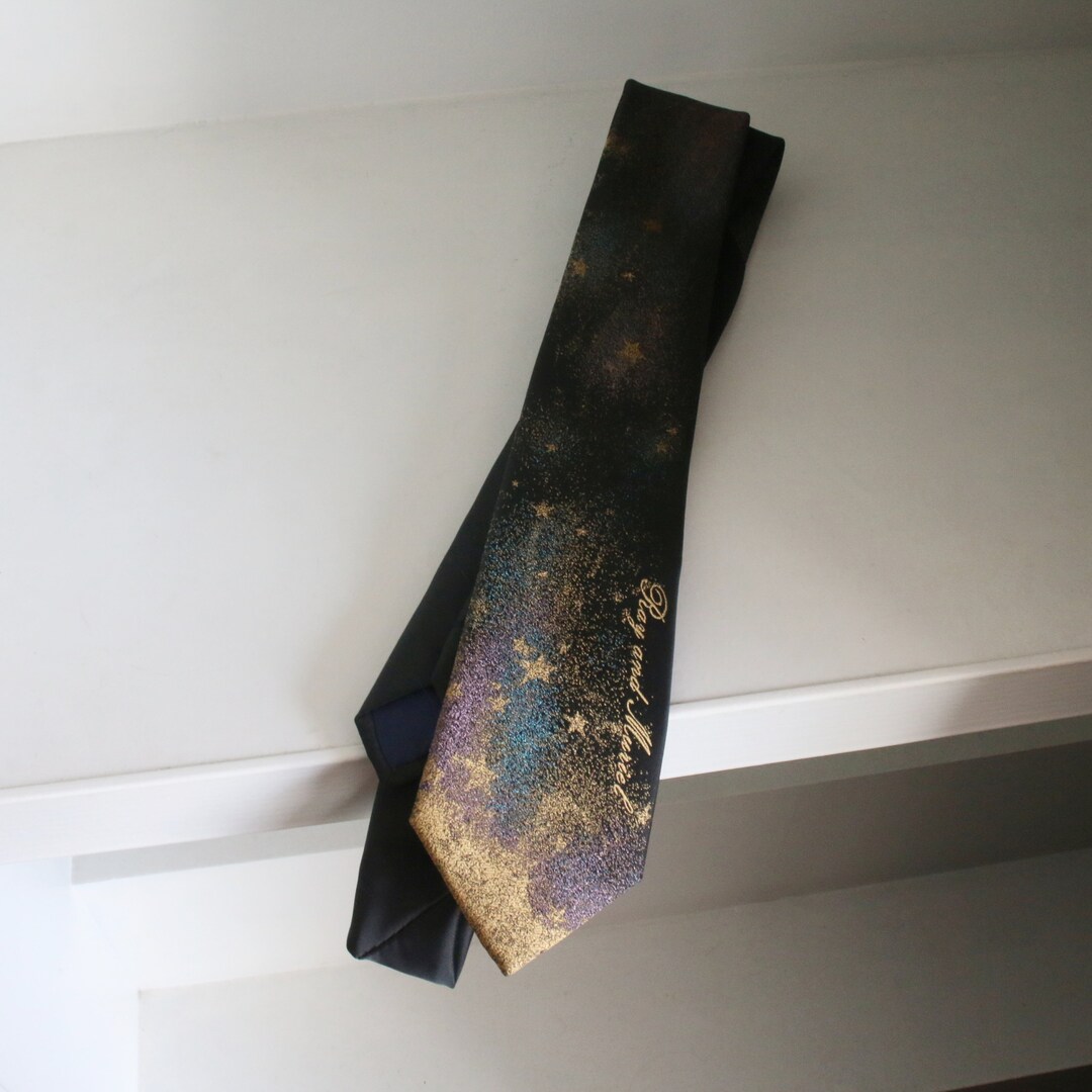 Galaxy Jacquard Black Tie,modern Men's Necktie,back to School Tie,prom ...