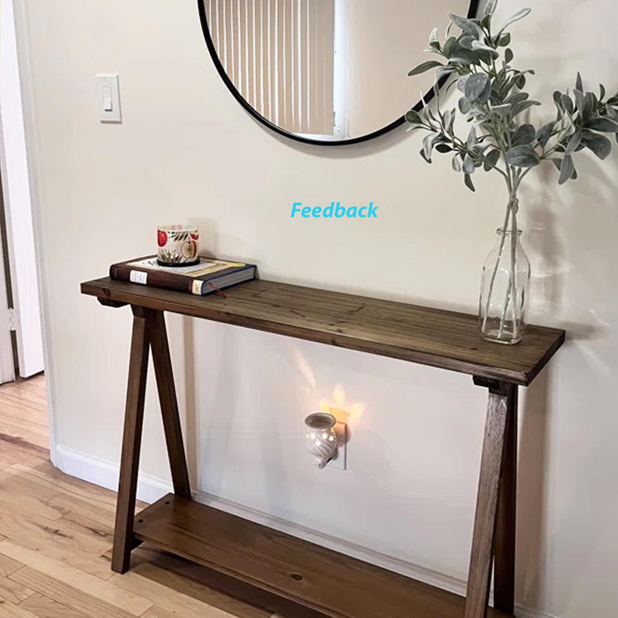 43.31'' Solid Wood Console Table, Rustic Console Table, Console Table ...