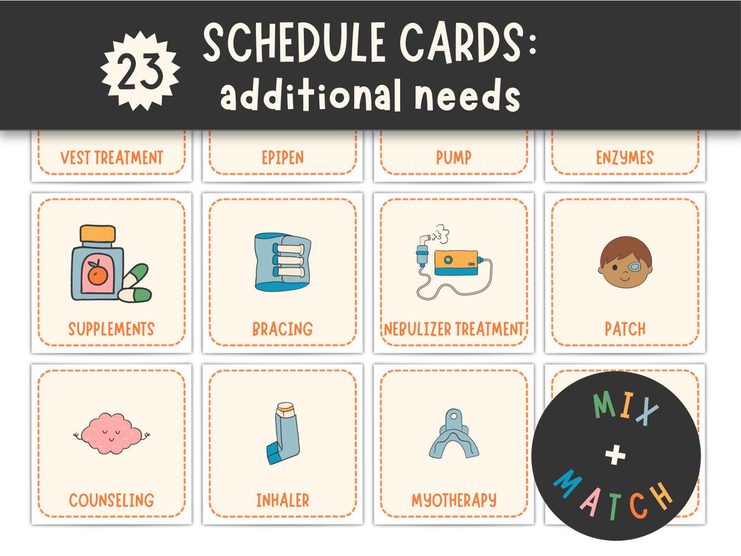 Additional Needs Schedule Cards: Visual Routine, Autism & ADHD ...