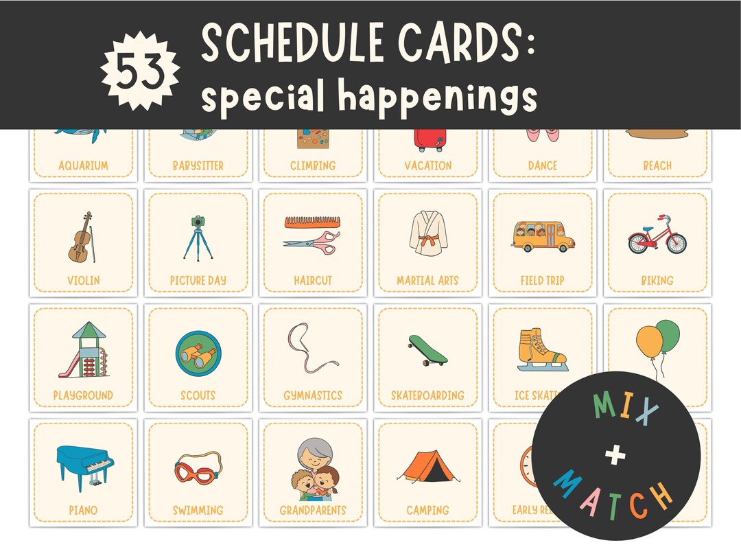 Visual Schedule Cards: Daily Routine, Toddler Communication Tool ...