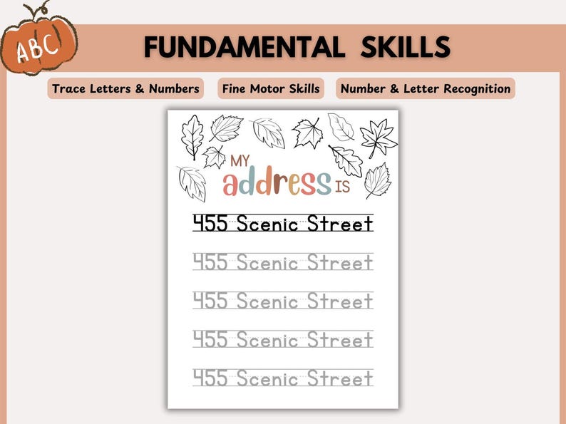 Custom Address Tracing Worksheet Personalized Handwriting Pre-k ...