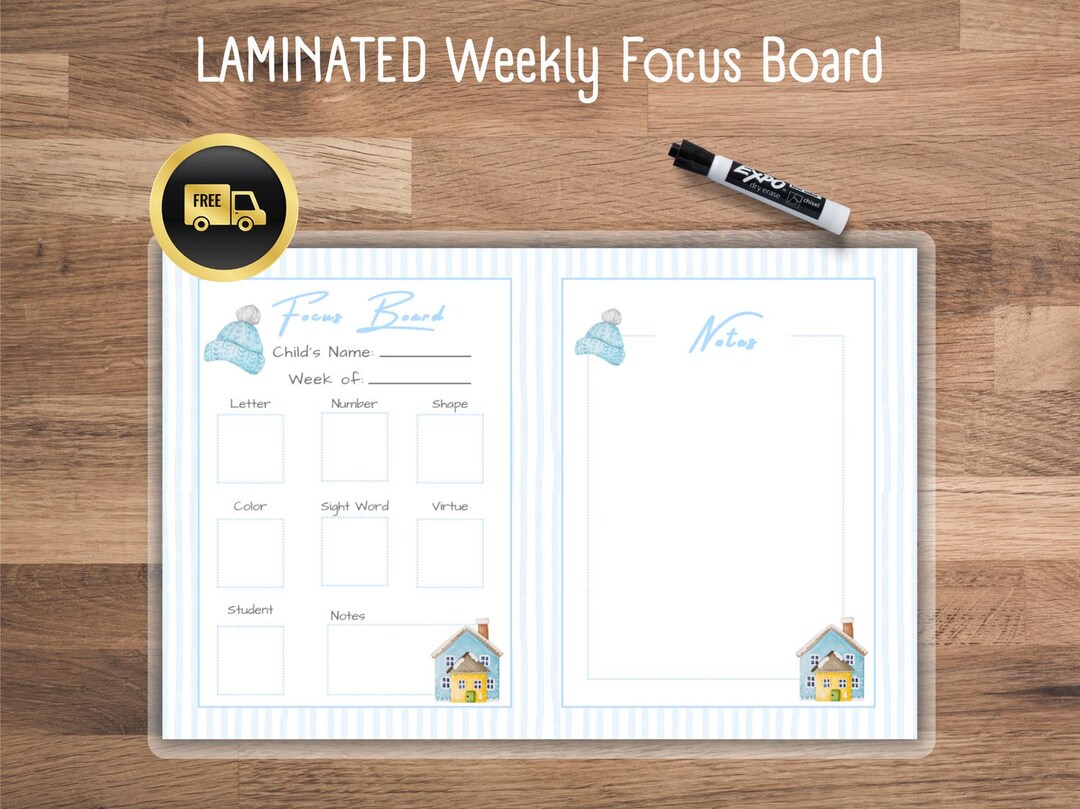 Focus Board, Kindergarten School Print, Homeschool Organizer, Learning ...