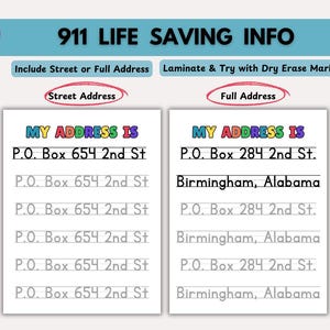Custom Address Tracing Worksheet Personalized Handwriting Pre-k ...