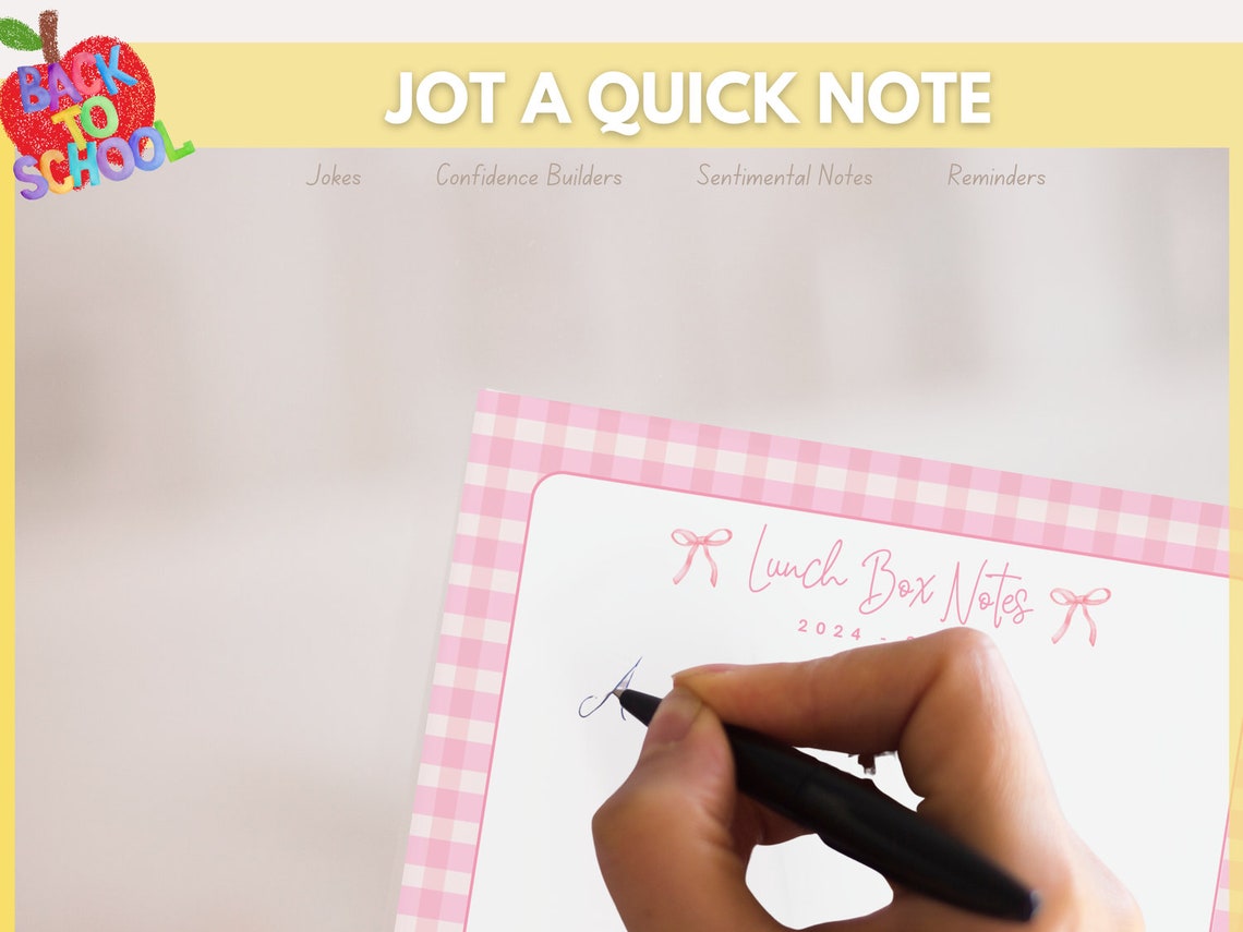 Printable Lunch Box Note Cards for Kids, Ready-to-print Lunchbox ...