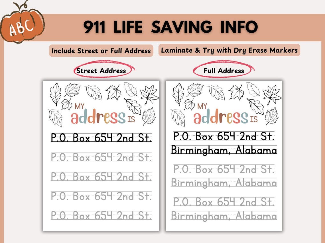 Custom Address Tracing Worksheet Personalized Handwriting Pre-k ...